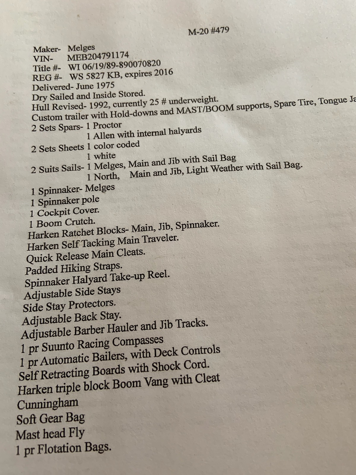 1974 Melges M20-$1000 SOLD! | inland20 Scow | Exciting Scow Class